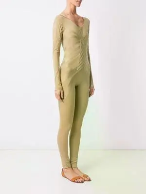AMIR SLAMA Ribcage-pattern Stretch Jumpsuit