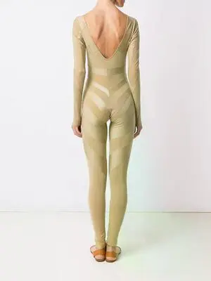 AMIR SLAMA Ribcage-pattern Stretch Jumpsuit