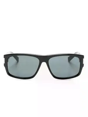 Saint Laurent Sl 689 Rectangle-frame Sunglasses - Black