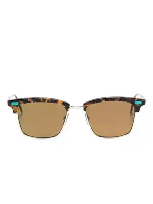 Thom Browne Tortoiseshell Square-frame Sunglasses - Brown