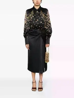 Camilla Graphic-print Silk Shirt