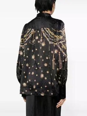 Camilla Graphic-print Silk Shirt