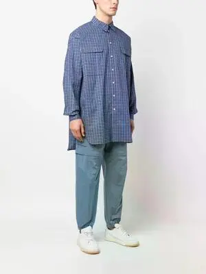 CHLOE NARDIN Plaid-pattern Oversize Shirt