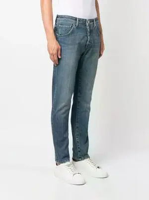 Jacob Cohen Scott Low-rise Tapered Jeans - Blue