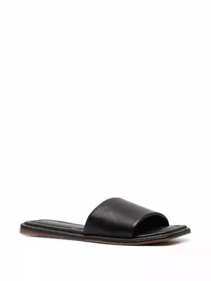Brunello Cucinelli Monili-embellished Leather Slides