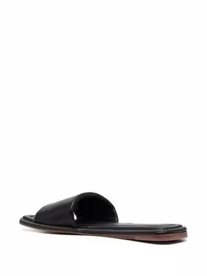 Brunello Cucinelli Monili-embellished Leather Slides