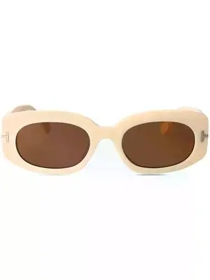 TOM FORD Oval-frame Sunglasses - Neutrals