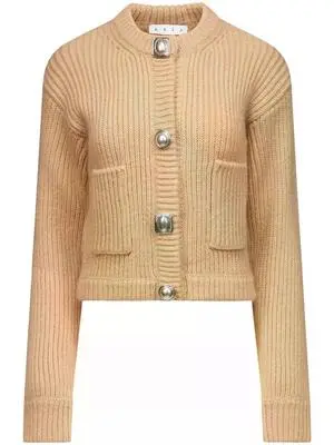 AREA Gemstone Button Knit Cardigan