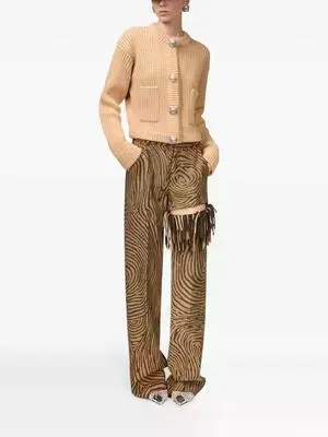 AREA Gemstone Button Knit Cardigan