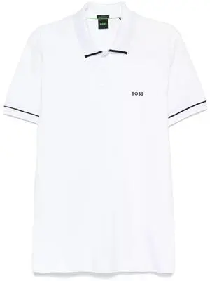 BOSS Raised-logo Polo Shirt White
