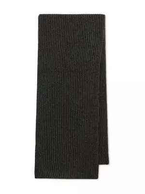 Dolce & Gabbana Logo-patch Wool Scarf - Grey