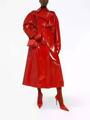 Dolce & Gabbana Storm-flap Patent Trench Coat