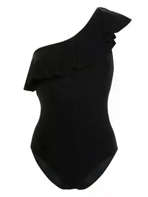 Isabel Marant Étoile Sicilya Ruffle-Detailing Swimsuit Black