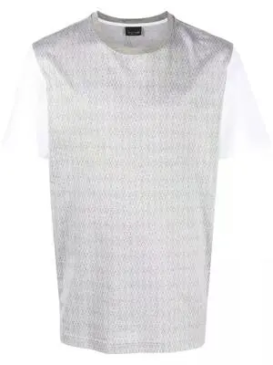 BILLIONAIRE Two-tone Cotton T-shirt