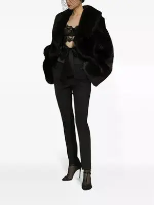 Dolce & Gabbana Belted Faux-fur Jacket