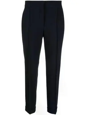 Moschino Pressed-crease Tapered Trousers - Blue