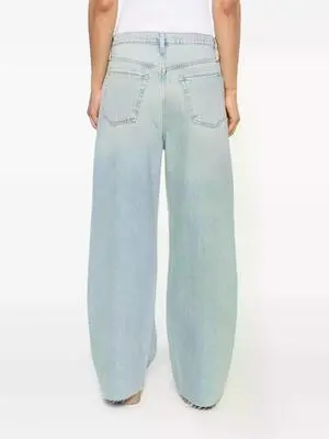 FRAME Le Low Bappy Low-rise Wide-leg Jeans