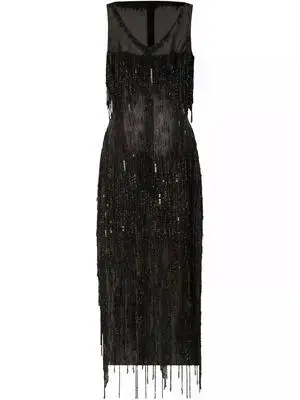 Dolce & Gabbana Fringed Midi Dress
