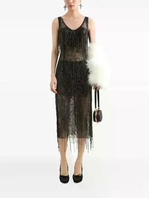 Dolce & Gabbana Fringed Midi Dress