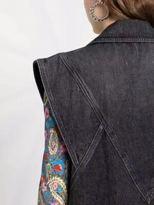 Ba&sh Paneled Denim Waistcoat