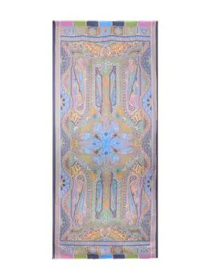 Etro Patterned Scarf - Blue