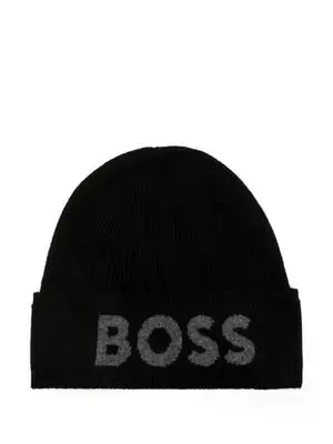 BOSS Jacquard Beanie - Black