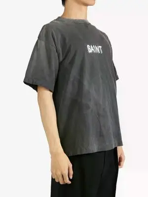 SAINT MXXXXXX Text-print Cotton T-shirt