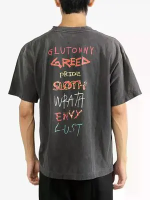 SAINT MXXXXXX Text-print Cotton T-shirt