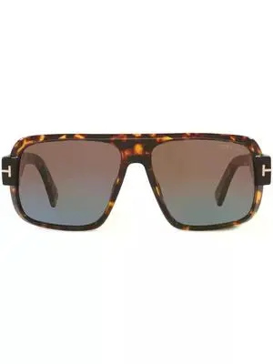 TOM FORD Pilot-frame Glasses - Brown