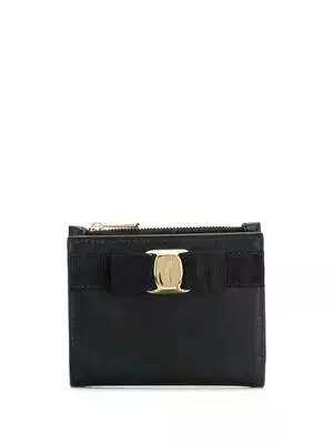 FERRAGAMO Vara Bow-detail Wallet - Black