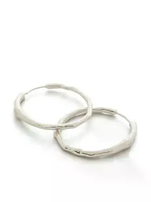 Monica Vinader Siren Muse Medium Hoop Earrings - Silver