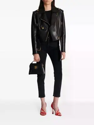Balmain B-buzz Dynasty Leather Tote Bag - Black