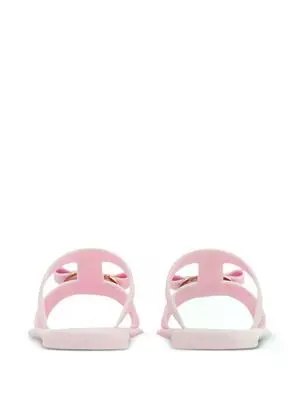 FERRAGAMO Vara Plate Slides - Pink