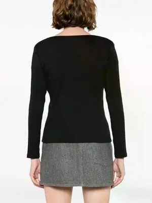 Veronica Beard Calabra Fine-ribbed T-shirt