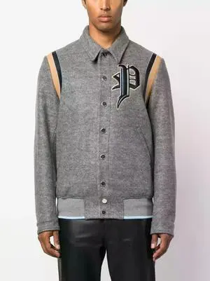 Philipp Plein Logo-appliqué Cotton Bomber Jacket