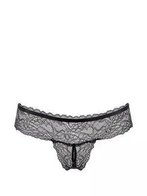 MAISON CLOSE Le Petit Secret Open Thong - Black
