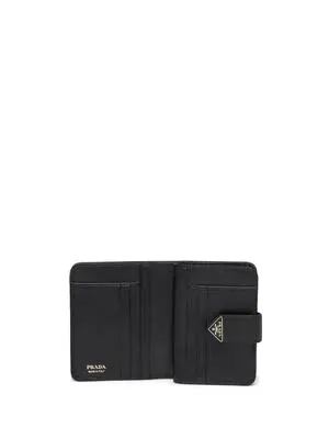 Prada Small Leather Logo-detail Wallet - Black