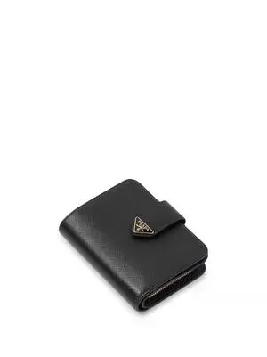 Prada Small Leather Logo-detail Wallet - Black