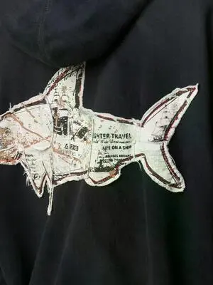 Paul & Shark Slouchy Logo-embroidered Hoodie