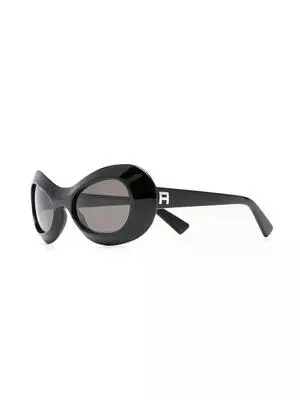 AMBUSH Polished Oval-frame Sunglasses - Black