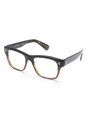 Oliver Spencer Wayfarer Eyeglasses - Brown