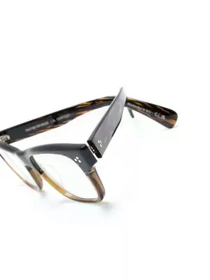 Oliver Spencer Wayfarer Eyeglasses - Brown