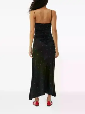 GANNI Ruched Slip Dress