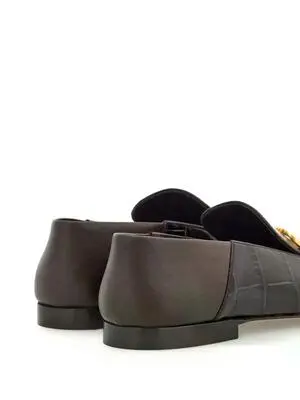 FERRAGAMO Gancini Leather Loafers