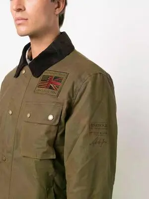 BARBOUR INTERNATIONAL Logo-patch Cotton Shirt Jacket
