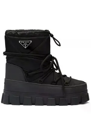 Prada Logo Plaque Snow Boots