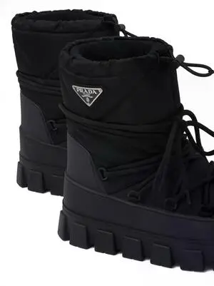 Prada Logo Plaque Snow Boots