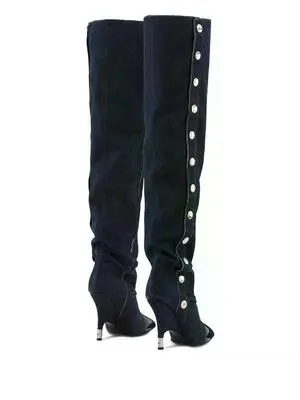 GIUSEPPE ZANOTTI Harper Denim Knee-high Boots