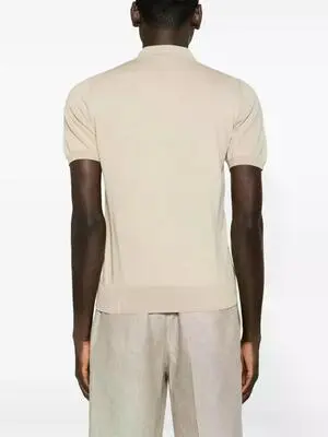 Canali Zip-up Cotton Polo Shirt