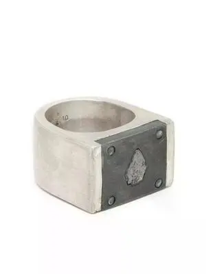 PARTS OF FOUR Plate Diamond-fragment Ring - Silver